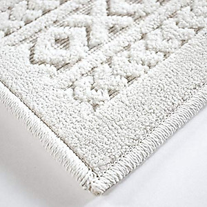 Orian Rugs Boucle Collection 403848 Indoor/Outdoor High-Low Jenna Area Rug 5'2" x 7'6", Natural Ivory, 5 ft 2 in x 7 ft 6