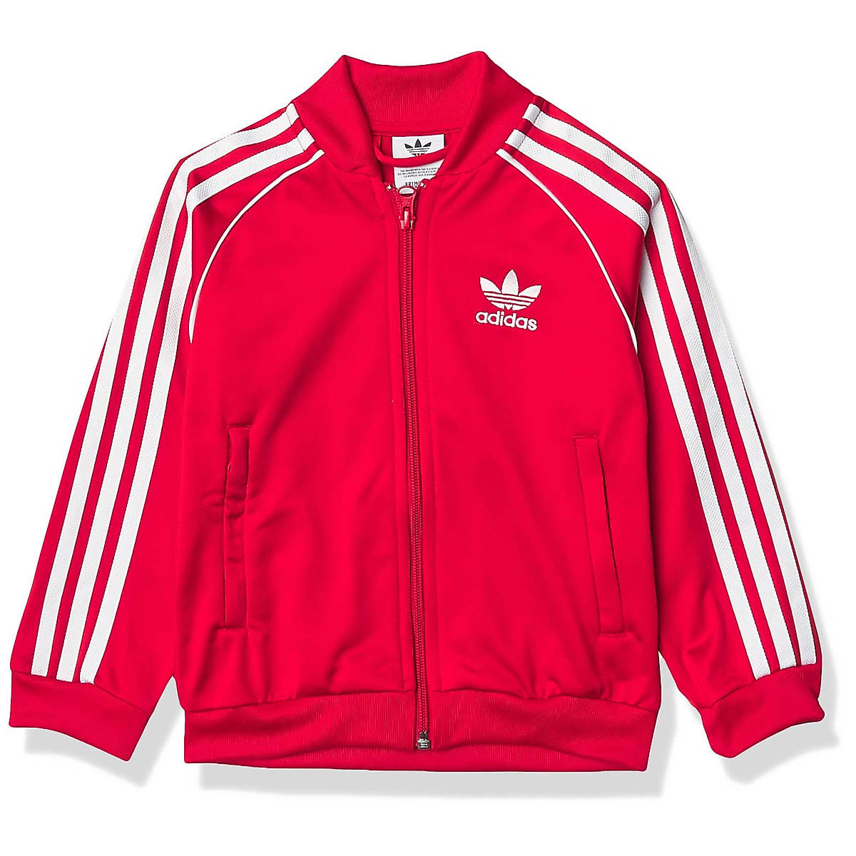 adidas Originals unisex-youth SST Track Top Scarlet/White Large