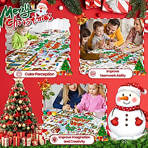 PADTIC Giant Coloring Poster,35x72inch Versatile Merry Christmas Paper Coloring Tablecloth,DIY Christmas Tree,Santa Claus,Gnomes,Elk,Snowman Table Cover Kids Art Crafts Home Classroom Party Supplies
