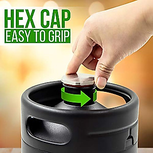 NutriChef Nitro Cold Brew Coffee Maker - 64Oz Stainless Steel Home Brew Coffee Keg w/Adjustable Pressure Regulator, Nitrogen Coffee Growler Machine Dispenser System, Stout Creamer Faucet NCNTROCB20