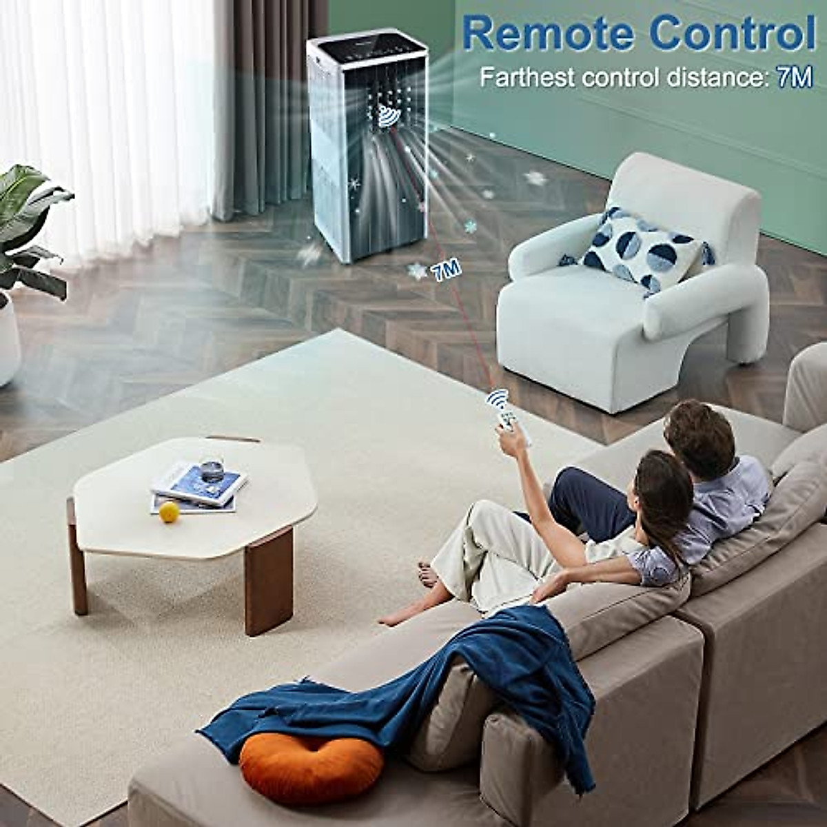 Portable Air Conditioners 10,000 BTU with Dehumidifier, Sleep Mode, 24H Timer, and Remote Control, For Rooms up to 400 Sq. Ft. Includes Window Installation Kit