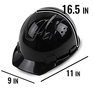 RK-HP14-BK, Hard Hat Cap Style with 6 Point Ratchet Suspension, 1EA (Black)