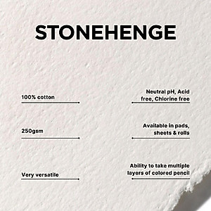Stonehenge 100% Cotton Medium Weight Spiral Journal, White, 11 x 14 inches, 250gsm, 32 Sheets for Dry Media