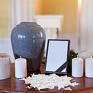 300 Pcs White Memorial Crucifix and Confetti Dove Set Funeral Party Confetti Funeral Decorations We Miss You Forever Paper White Confetti for Tables for Condolence Funeral Anniversary Memorial Service