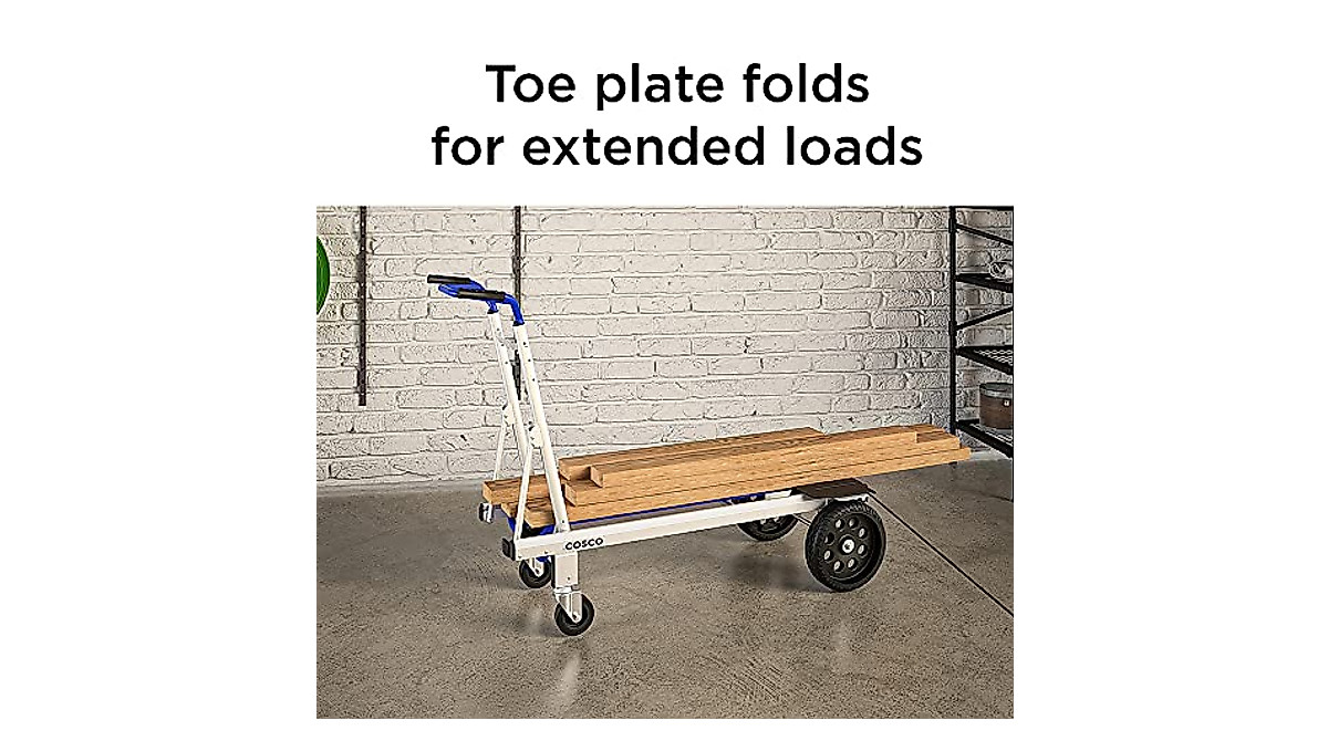 COSCO 3-in-1 Folding Toe Plate Hand Truck - Versatile & Heavy Duty