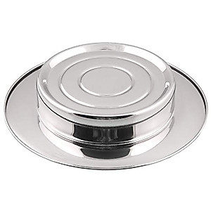 Communion Ware Holy Wine Serving Tray with A Lid & A Stacking Bread Plate with A Lid - Stainless Steel (Mirror/Silver)