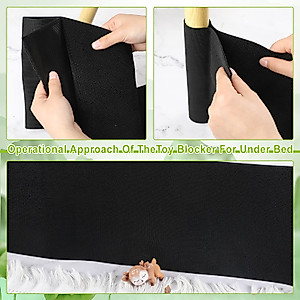 Yunlly Under Bed Blocker for Pets Toys Adjustable Under Bed Couch Blocker Bumper to Stop Kids Pets Toys Going Under Bed Sofa Gaps (King Size, 7.87 x 236 Inch)