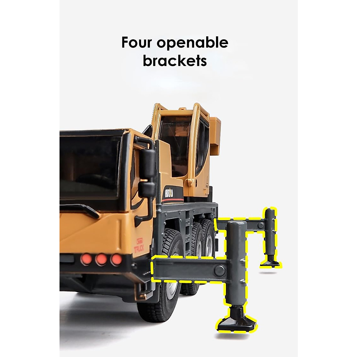 Gemini&Genius 1/50 Scale Autocrane Toys, Crane Truck Construction Vehicle, Alloy Boom Truck Engineering Car Models, Great Gifts, Collections, Cake Toppers, Room Decoration for Kids