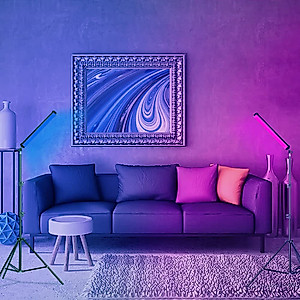 RGB Led Video Light Wand Stick, 360° Full Color Portable Studio Handheld Photography Lighting Wand 5000mAh Rechargeable Battery & Magnet with 27"-80" Tripod Stand-2 Pack