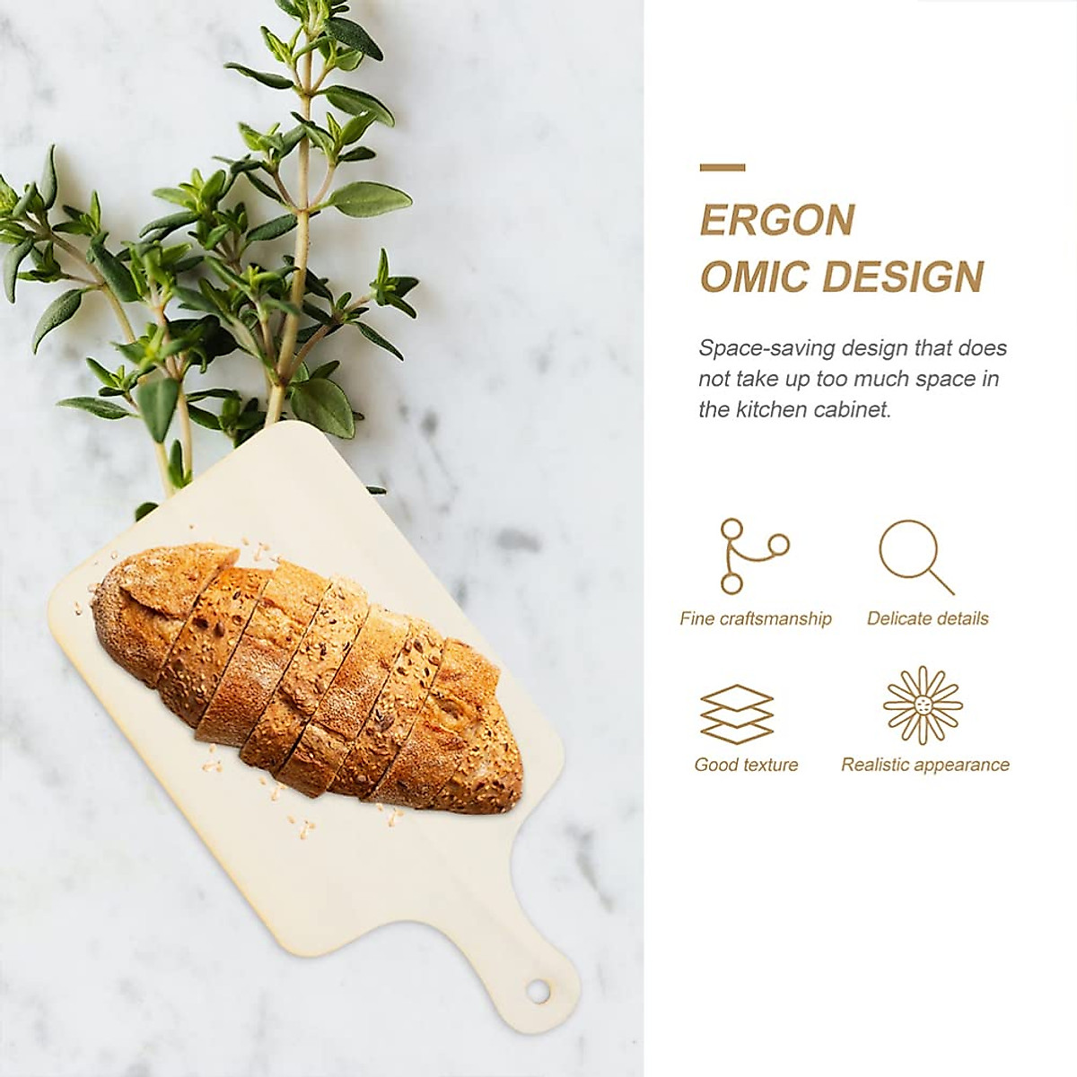 Tofficu 3Pcs Wood Cutting Board with Handle Wooden Chopping Boards Pizza Paddle Multi- function Serving Trays for Meat Cheese Bread Fruit Charcuterie Board Butcher Block Serving Board