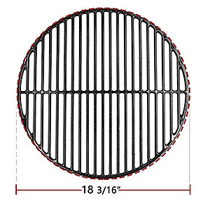 Hongso 18 3/16 Inch Porcelain Coated Cooking Grid Grates Polished Non-Stick Replacement for Large Big Green Egg, Vision Grill VGKSS-CC2, B-11N1A1-Y2A, Accessories,Other Kamado Grill, PCI991