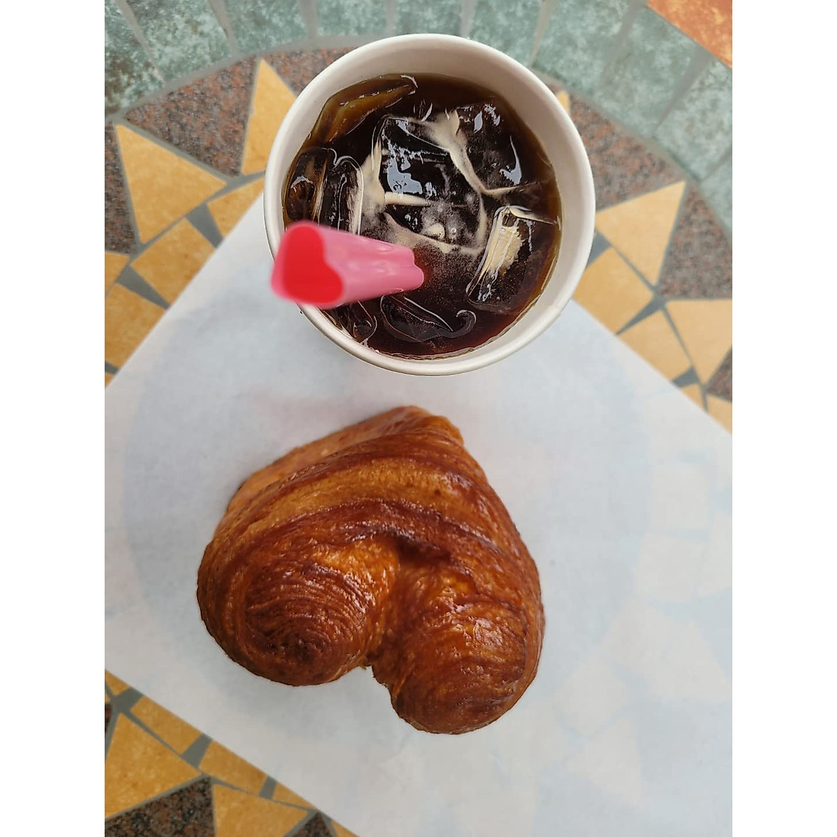 JOYLUCK KOREA 50pcs Jumbo Smoothie Heart shaped Pink Disposable Drinking straws Individually Wrapped plastic straws Party Supplies Birthday Party for Kids Bridal Shower Wedding Valentine's Day