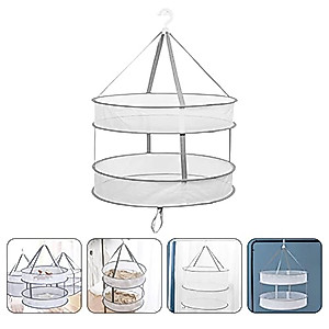 BESPORTBLE Collapsible Mesh Basket Dryer Net Hanging Mesh Organizer Basket Folding Hanging Dryer for Sweater Socks Towels Underwear Bras 61cm