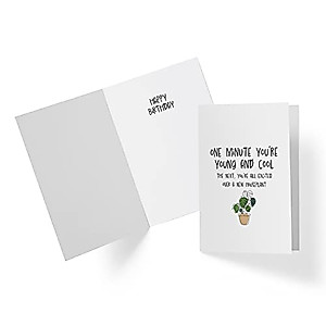 Funny Birthday Card For Men and Women, Single Large 5.5 x 8.5 Happy Birthday Card For Him Or Her, Birthday Card For Husband, Birthday Card For Brother - Birthday Card For Sister, Birthday Card For Son, Mom, Dad - Karto - Plants