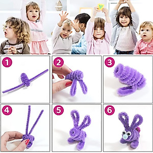 Acerich 600 Pcs Pipe Cleaners 30 Colors Chenille Stems DIY Art Craft Decorations (7 mm x 12 Inch)