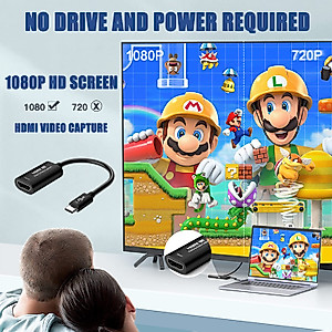 Guermok Video Capture Card, USB 3.0 HDMI to USBC Capture Card, 4K 1080P60FPS Capture Devices for Gaming Live Streaming Video Recorder, for Windows MacOS System PS4/5 Switch Xbox Steam OBS