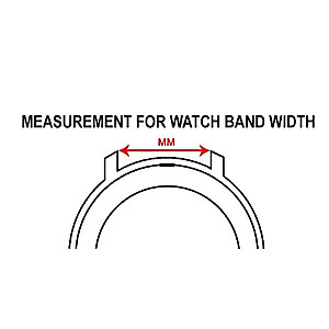 STUNNING SELECTION ALPINE Smooth and sporty silicone stitched watch band with quick release spring bars- Black with red stitching - 22mm (fits wrist sizes 6 1/4 to 8 inch)