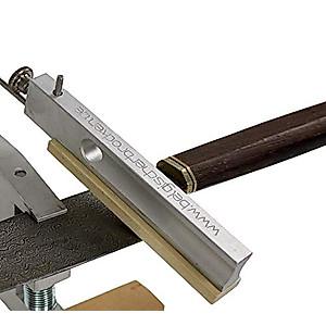 BELGISCHER BROCKEN Dorolist sharpening guide I Yellow Belgian Whestone 8000-10000 on aluminum support I format 3,94 x0,67x0,24in I knife sharpener compatible with Lansky-EZE Lap grinding system