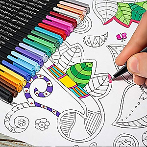 MyLifeUNIT Fineliner Pens, Fine Point Colored Pens for Drawing Journaling and Note-Taking, Planner Pen 22 Assorted Colors