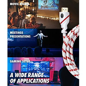 Ultra Clarity Cables 4K HDMI Cable 10FT [2 Pack], High Peed Hdmi Cables with Braided Cord & Gold Connectors, 4K @ 60Hz, Ultra HD, 2K, 1080P, ARC & CL3 Rated for Roku TV/PS5/HDTV/Blu-ray/Xbox One