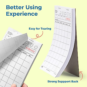 FMP Brands Server Note Pads Paper, Guest Check Books, Total 500 Sheets, 5 Pads, 100 Sheets/Pad, Guest Check Pads, Order Pads for Servers, Waitress Notepads for Restaurant, Bar, Cafe, Diners