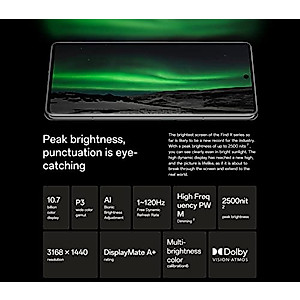 Original Oppo Find X6 Pro 16G+512GB 5G Mobile Phone Snapdragon 8 Gen2 6.82' 120Hz Screen IP68 100W Charge 1" in Outsole Wide Angle 5000mAh NFC Global Warranty by-（CTM Global Store） (Black (AG Glass))