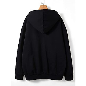 MakeMeChic Women's Plus Size Casual Pockets Skeleton Zip Up Hoodie Sweatshirt Black 3XL