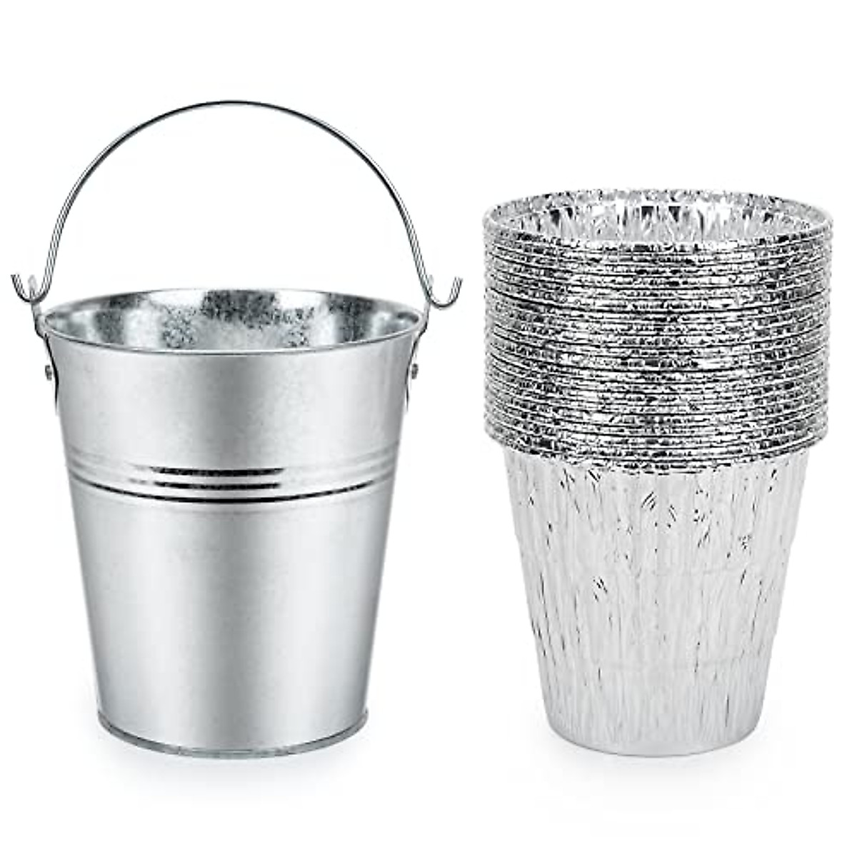 Stanbroil Drip Bucket Replacement for Traeger Grill, Sturdy Steel Grease Bucket Including 20-Pack Disposable Liners, Fit for Traeger, Pit Boss, Camp Chef, Louisiana