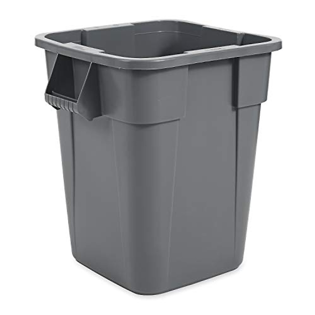 Rubbermaid Commercial LLDPE Square Brute 40-Gallon Trash Can without Lid, Gray, for Restaurants/Garages/Offices/Mailrooms/Classrooms