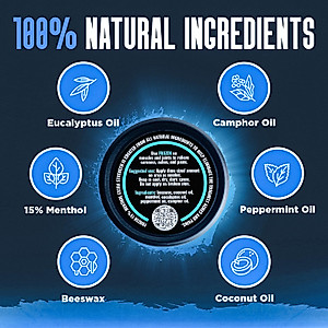 Zenbody Frozen Joint & Muscle Rub - 15% Menthol for Muscle & Joints, Extra Strength Formula, 100% Natural Ingredients, Travel-Friendly, Quick & Easy to Apply, Handcrafted in the USA - 2 Oz