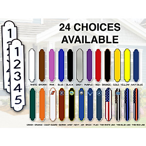 Curb N Sign Mailbox Numbers Plaques - Made of Aluminum Composite Material - Super Reflective Mailbox Numbers for Outside - Customized Mailbox Number Plaque - Pre-Drilled - Versatile Usage (American flag)