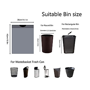 Small Trash bag,Gereen 1.6 Gallon Drawstring Trash bag Garbage Bag Trash Can Liner,Extra Strong 120 Counts for Home,Office,Car