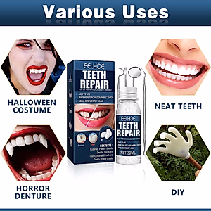 Teeth Repair Kit,Tooth Repair Kit for Missing Teeth, Cavity Filler for Teeth,Temp Tooth Beads with 4 Dental Tools, Repair Missing or Broken Teeth, Snap On Instant and Confident Smile