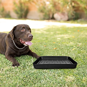 DOITOOL Black Plastic Outdoor Boot Tray, Indoor Use