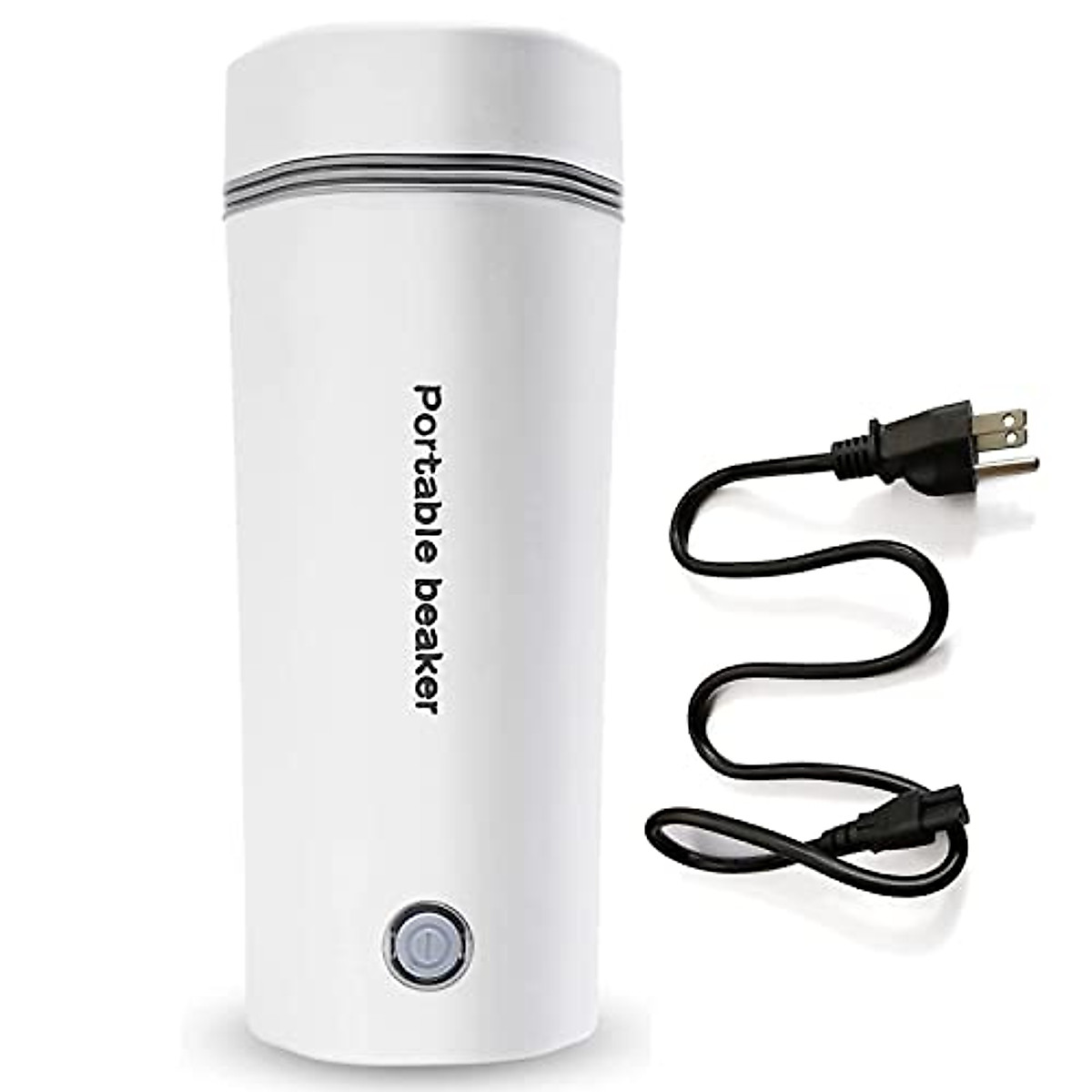 Travel Electric Kettle, Portable Electric Kettle for Boiling Water, Small Travel Tea Kettle Automatic Shut off, One Cup Hot Water Maker, 350ml-White