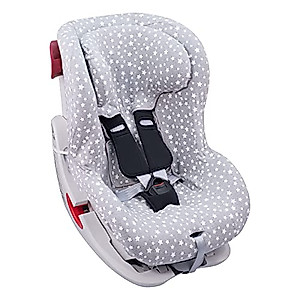 JYOKO Kids Cover Liner Universal for Car seat Compatible with Britax, Chicco, Mico (with Head Support) (White Star)