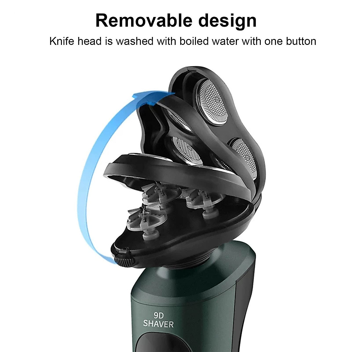 Mens Electric Shaver Washable Razor Multifunctional Beard Trimmer Rotary Shaver Cordless Sideburn Trimmer Nose Trimmer Wet Dry Shaver Waterproof USB Rechargeable 3 in 1(3 in 1)