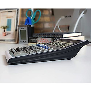 Victor 6500 12-Digit Desktop Financial Calculator, Loan & Mortgage Payments and Interest Calculator for Real Estate, Cars, Boats, and Homes. Battery and Solar Hybrid Powered LCD Display, White