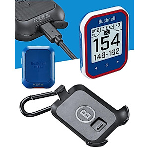 Bushnell Phantom 3 GPS Rangefinder Blue with BITE Magnetic Mount and GreenView with Wearable4U Lens Cleaning Cloth Bundle