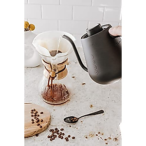 Soma Stainless Steel Gooseneck Coffee & Tea Kettle, Black, 1 Liter, Stovetop