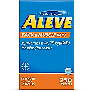 Aleve Back & Muscle Pain Relief Naproxen Sodium Tablets ‐ 250 Count, 250 Count