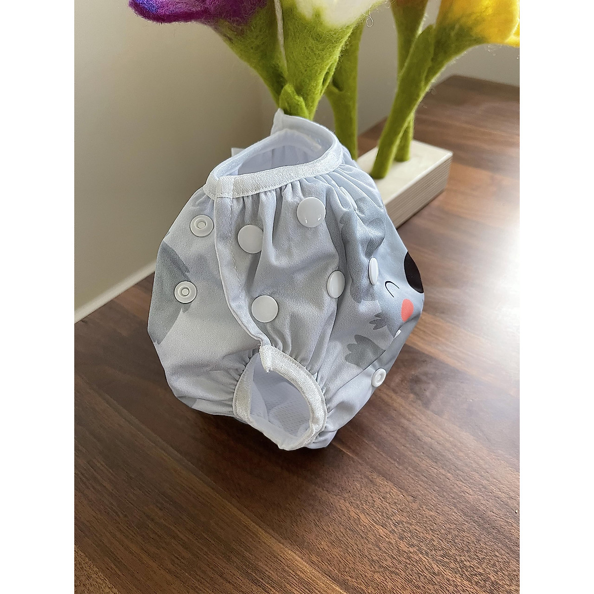 KaWaii Baby Swim Cloth Diapers, Washable Reusable One Size Adjustable to Fits 10-40 lbs Boy & Girl Baby Shower Gifts Swimming Lessons 3-Pack #2