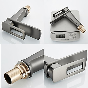 AVLUZ Bathroom Faucet, Single Handle Bathroom Sink Faucet Deck Mount Cold/Hot Water Basin Tap,Single Hole Vanity Bath Lavatory Basin Tap (Color : C)