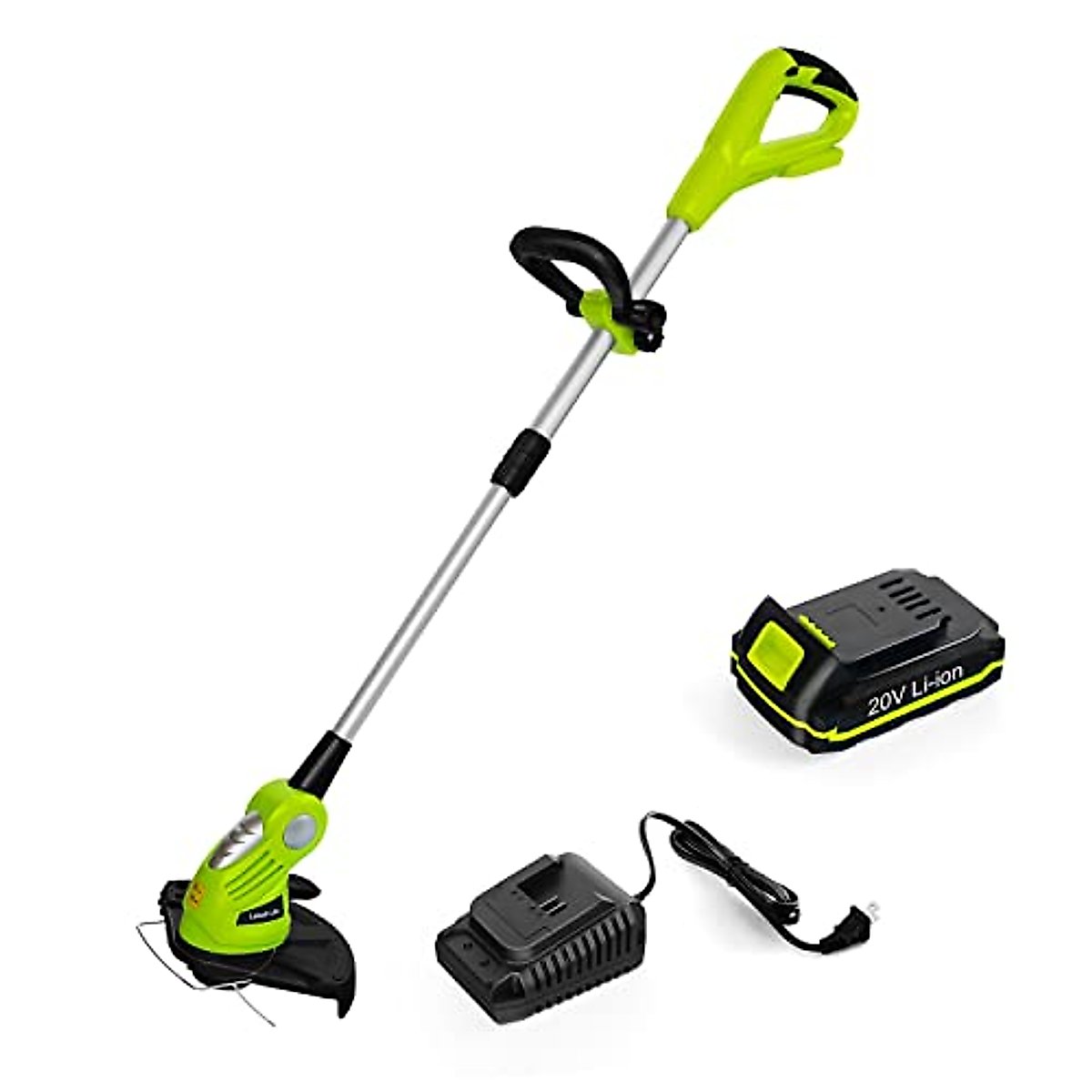 Leisch Life Weed Eater—Cordless String Trimmer Battery Operated Lawn Trimmer, 20V Line String Trimmer with Battery & Charger for Adjustable Angle Cutting, Lightweight Edger in Garden & Outdoor