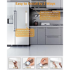 DUSKTEC Motion Sensor Light Indoor Under Cabinet Lighting Wireless 3 Color Dimmable Rechargeable Detachable Battery Operated Magnetic Closet Lights for Kitchen Counter Wardrobe Stairway