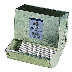Pet Lodge® Steel Small Animal Feeder with Sifter Bottom | Cage Rabbit Feeder | Holds Several Days Worth of Food | 7 Inch