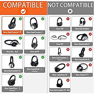 QC25 Headphones Replacement Ear Pads Cushions- QC35,QC35ii Replacement Earpads - Compatible with Quiet Comfort35,QC25,QC35ii,QC15,AE2,AE2i-Comfortable (Blue)…