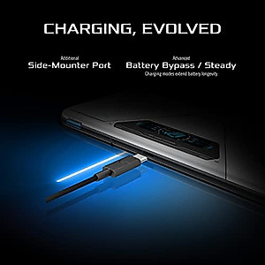 ASUS ROG Phone 6 Pro Cell Phone, 6.78” FHD+ 2448x1080 165Hz, 6000mAh Battery, 50MP/13MP/5MP Triple Rear, 12MP Front, 18GB RAM, 512GB, 5G LTE Unlocked Dual SIM, White, AI2201-18G512G-WH [US Version]