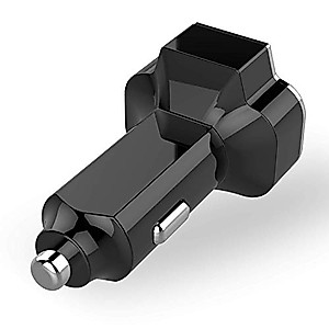 Aduro 4 Port Car Charger USB Adapter, 12V Fast Car Charger USB Adapter Power Station 5.2A/26W Output (Black)