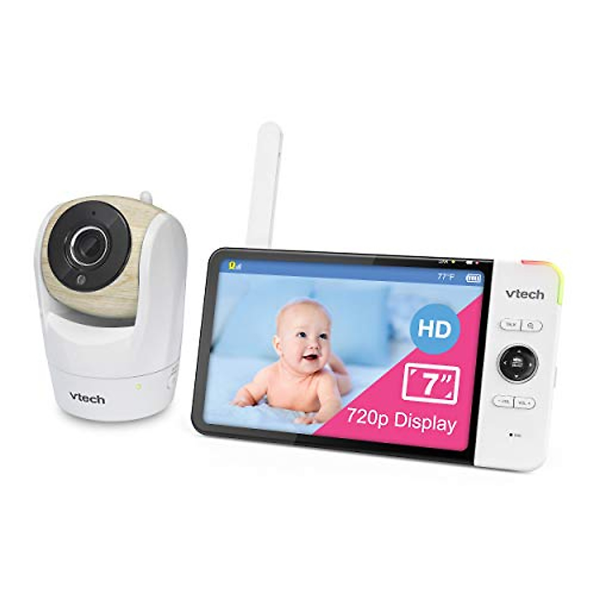[Upgraded] VTech VM919HD Video Monitor with Battery Support 15-hr Video Streaming, 7" 720p HD Display,360 Panoramic Viewing, 110 Wide-Angle View,HD Night Vision,Up to 1000ft Range,Secured Transmission